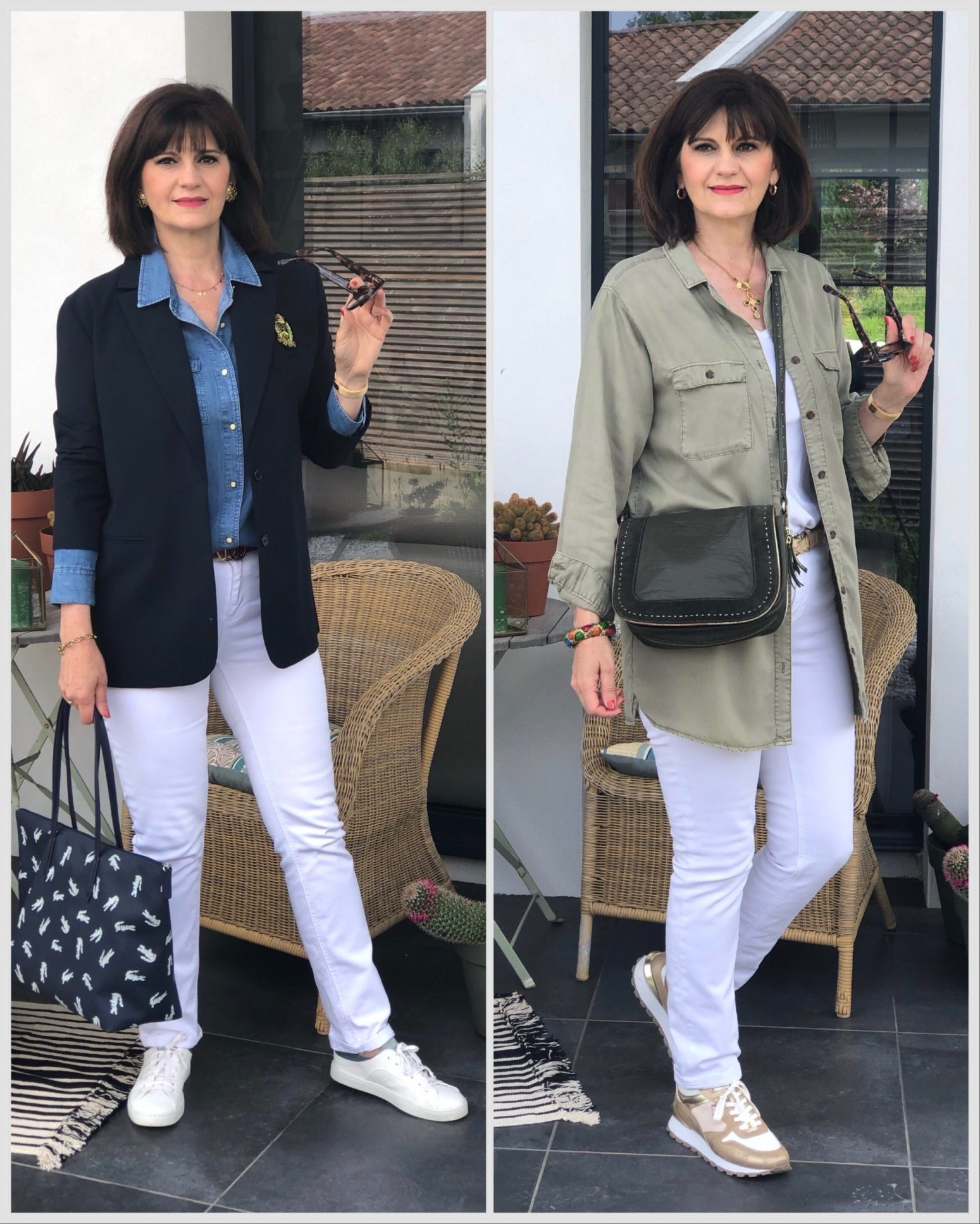 idées de look avec un jean blanc