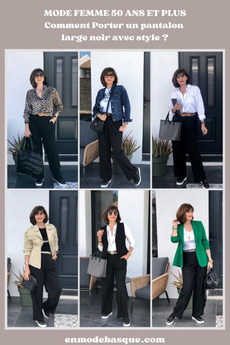 comment porter un pantalon large noir ? Idées de look stylés